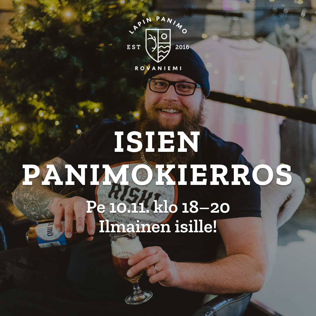 Isien panimokierros 10.11.2023 klo 18 ja 19 | Lapin Panimo verkkokauppa